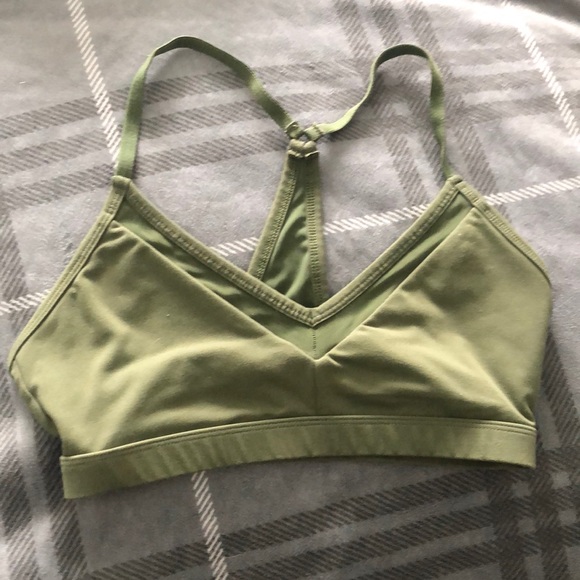 Fabletics | Intimates & Sleepwear | Green V Neck Racerback Sports Bra ...